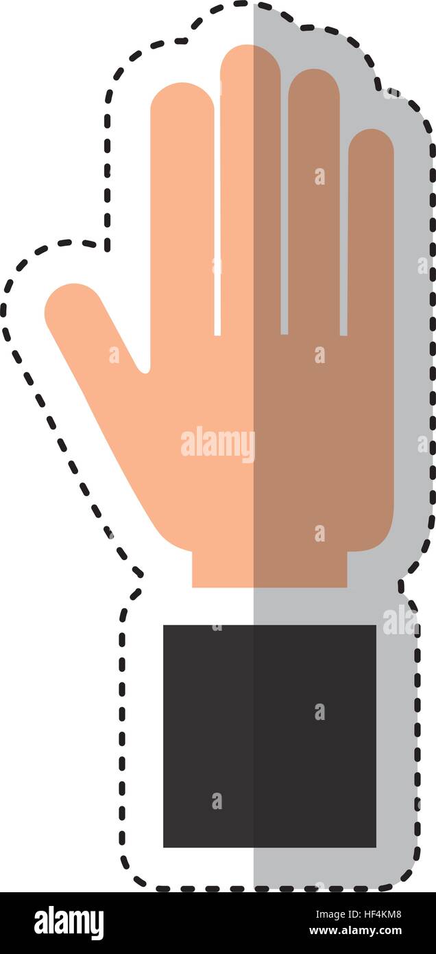 hand human up isolated icon vector illustration design Stock Vector ...