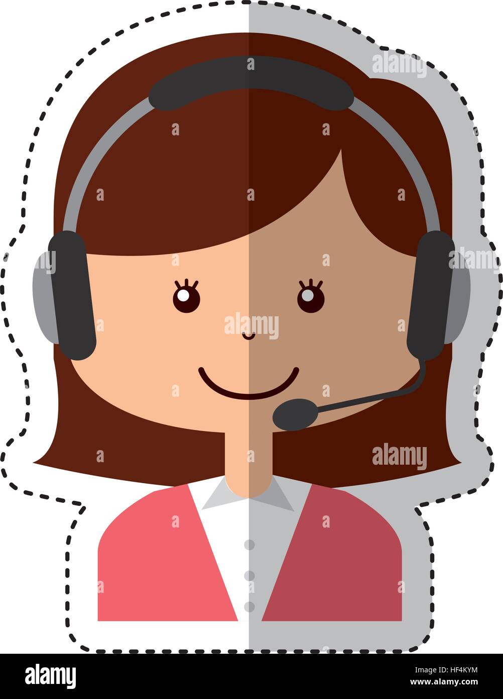 call center agent avatar vector illustration design Stock Vector Image ...