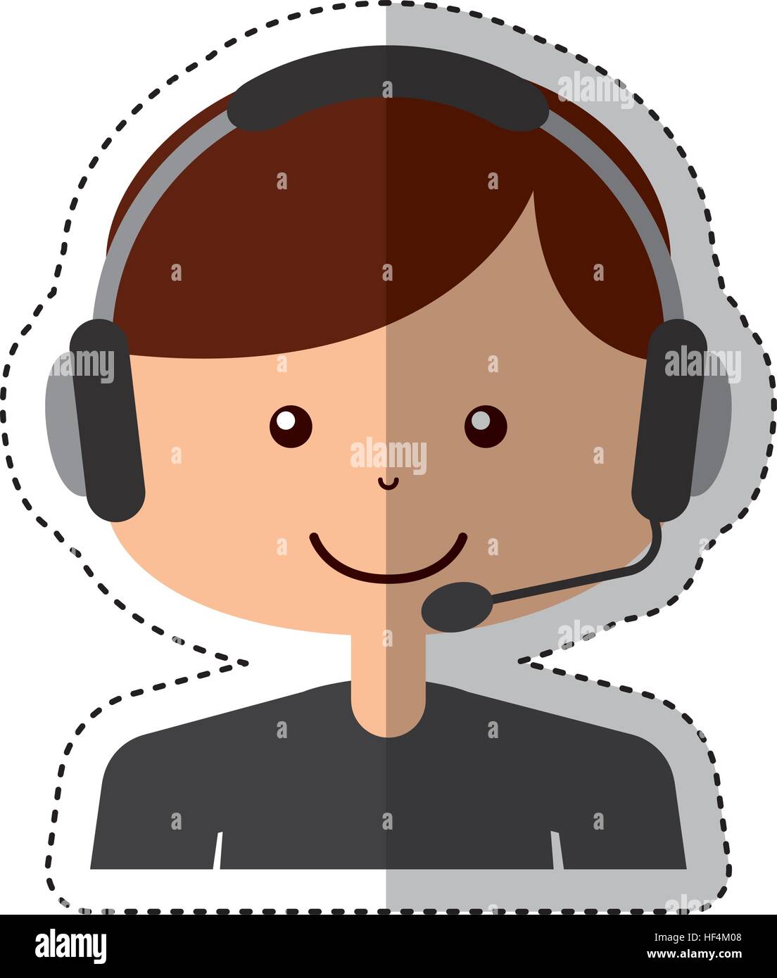 call center agent avatar vector illustration design Stock Vector Image ...