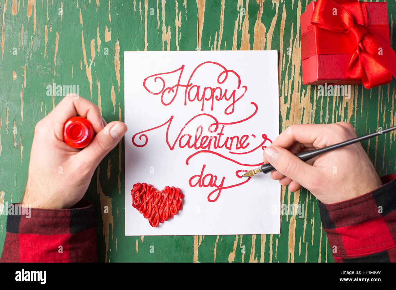 Preparing a greeting card hi-res stock photography and images - Alamy