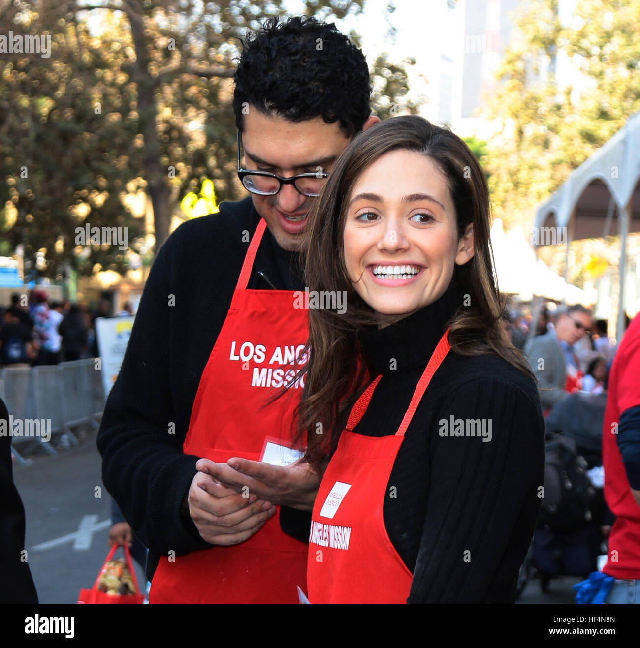 Mission Thanksgiving Dinner Featuring: Emmy Rossum Where: Hollywood ...