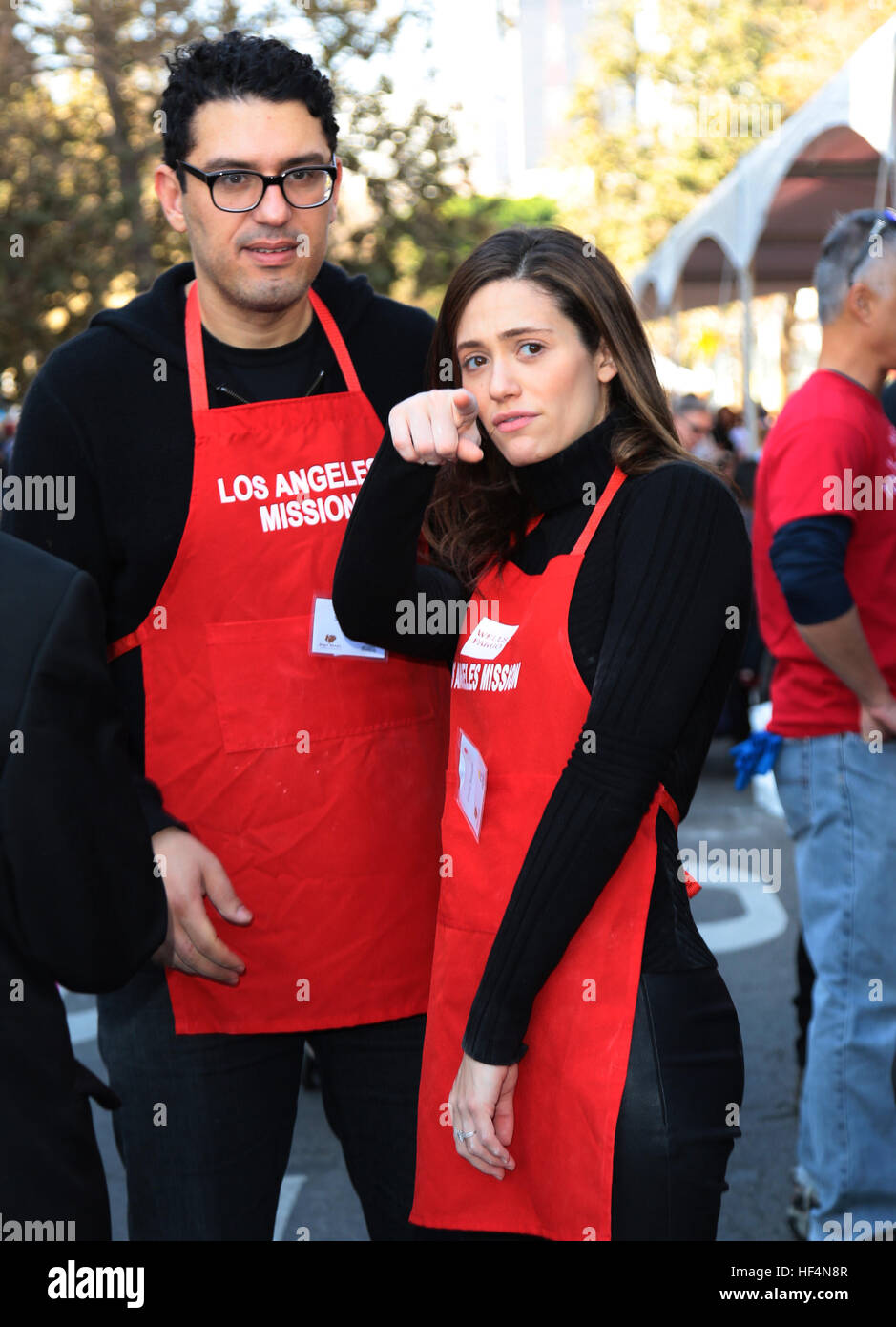 Mission Thanksgiving Dinner Featuring: Emmy Rossum Where: Hollywood ...