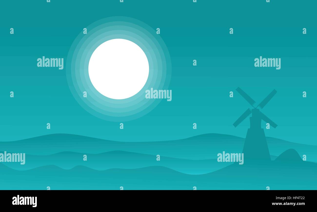 Windmill view Stock Vector Images - Alamy