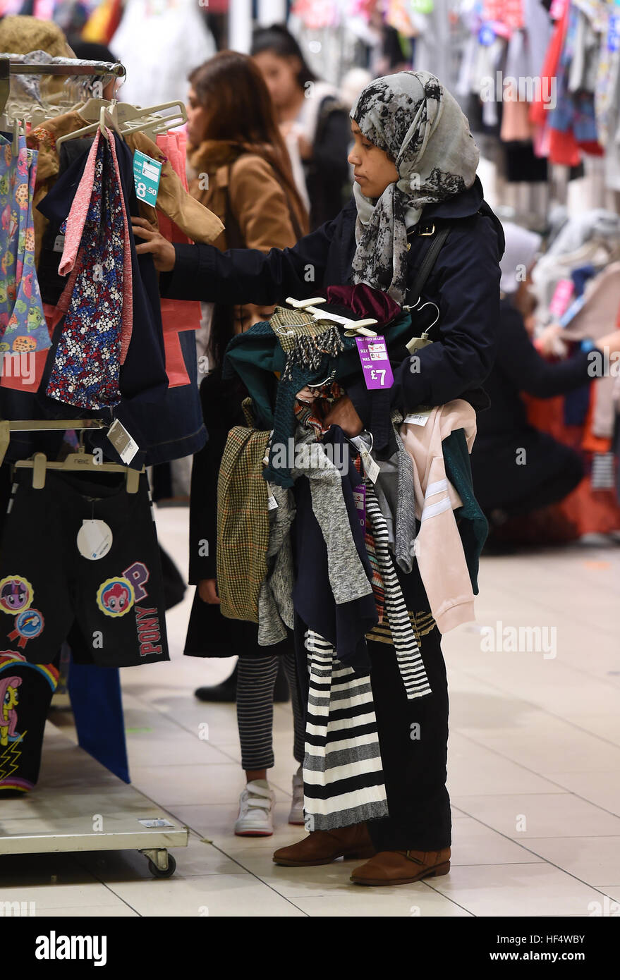 Shoppers at a Next department store during the boxing Day sales at ...