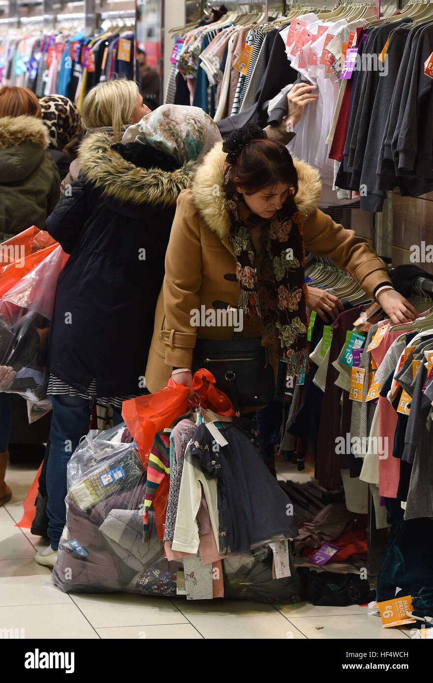 Shoppers at a Next department store during the Boxing Day sales at ...