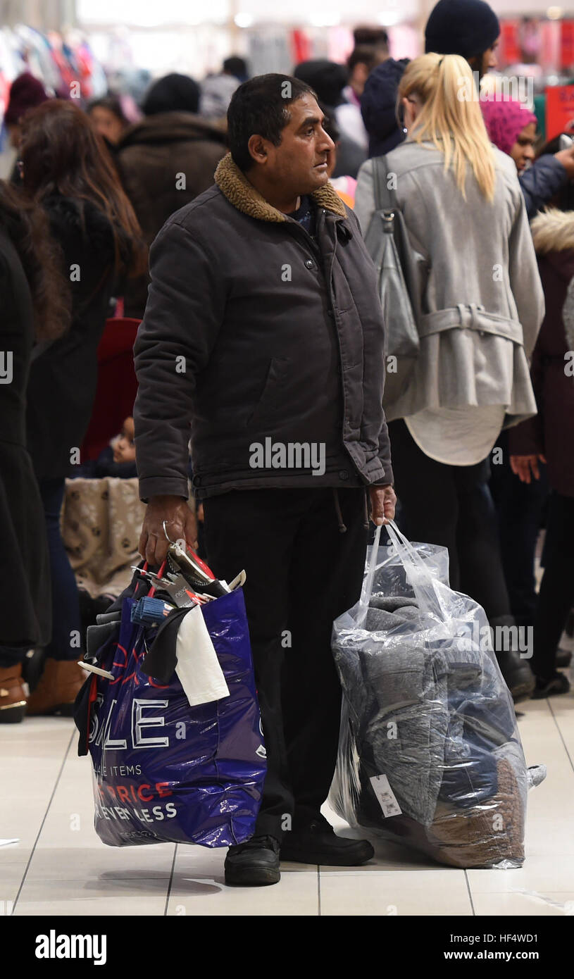 Shoppers at a Next department store during the Boxing Day sales at ...