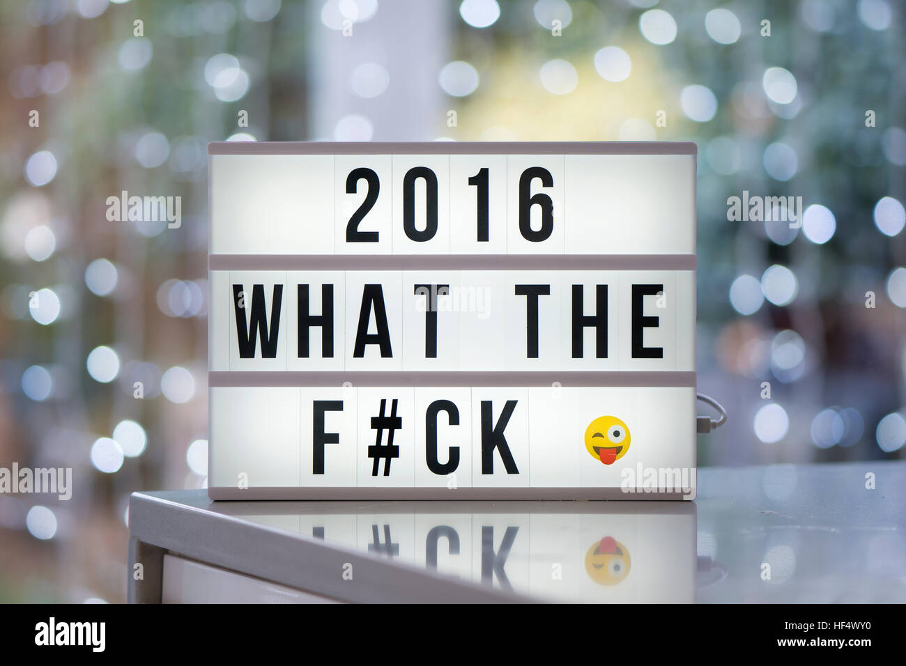 2016 WTF - light box describing what a bad year 2016 was for celebrity ...