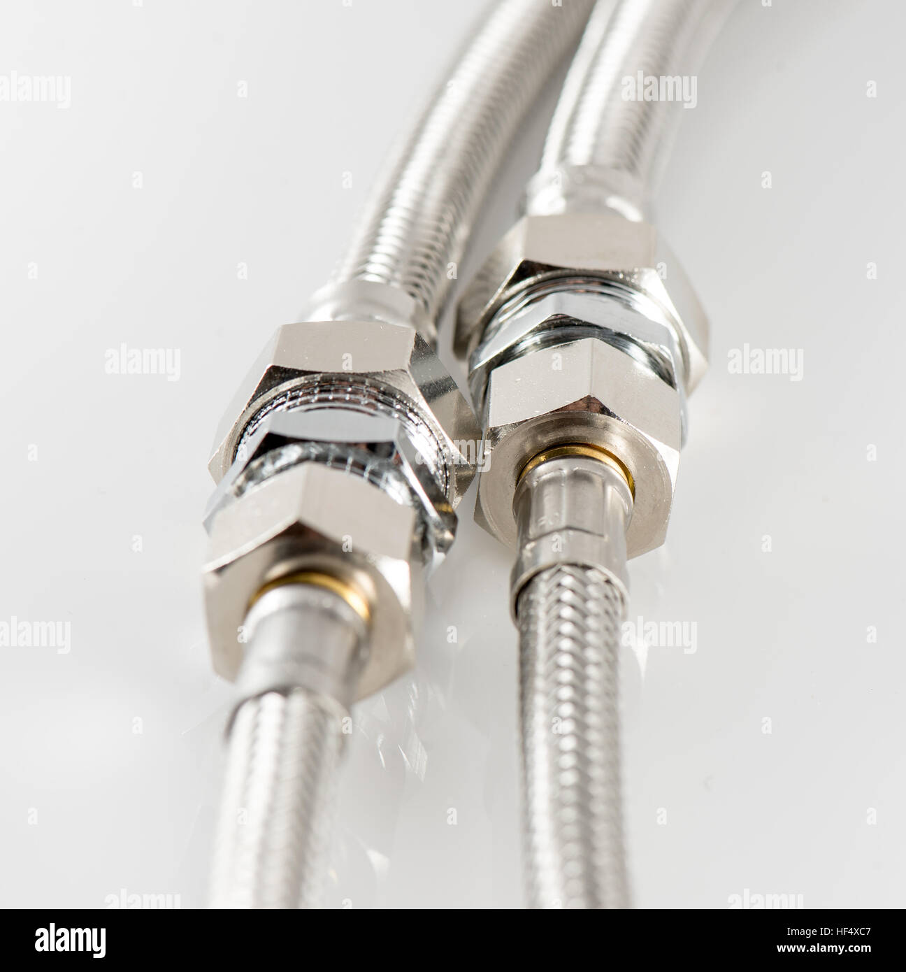industrial elastic metal fiber water pipe with connectors Stock Photo ...