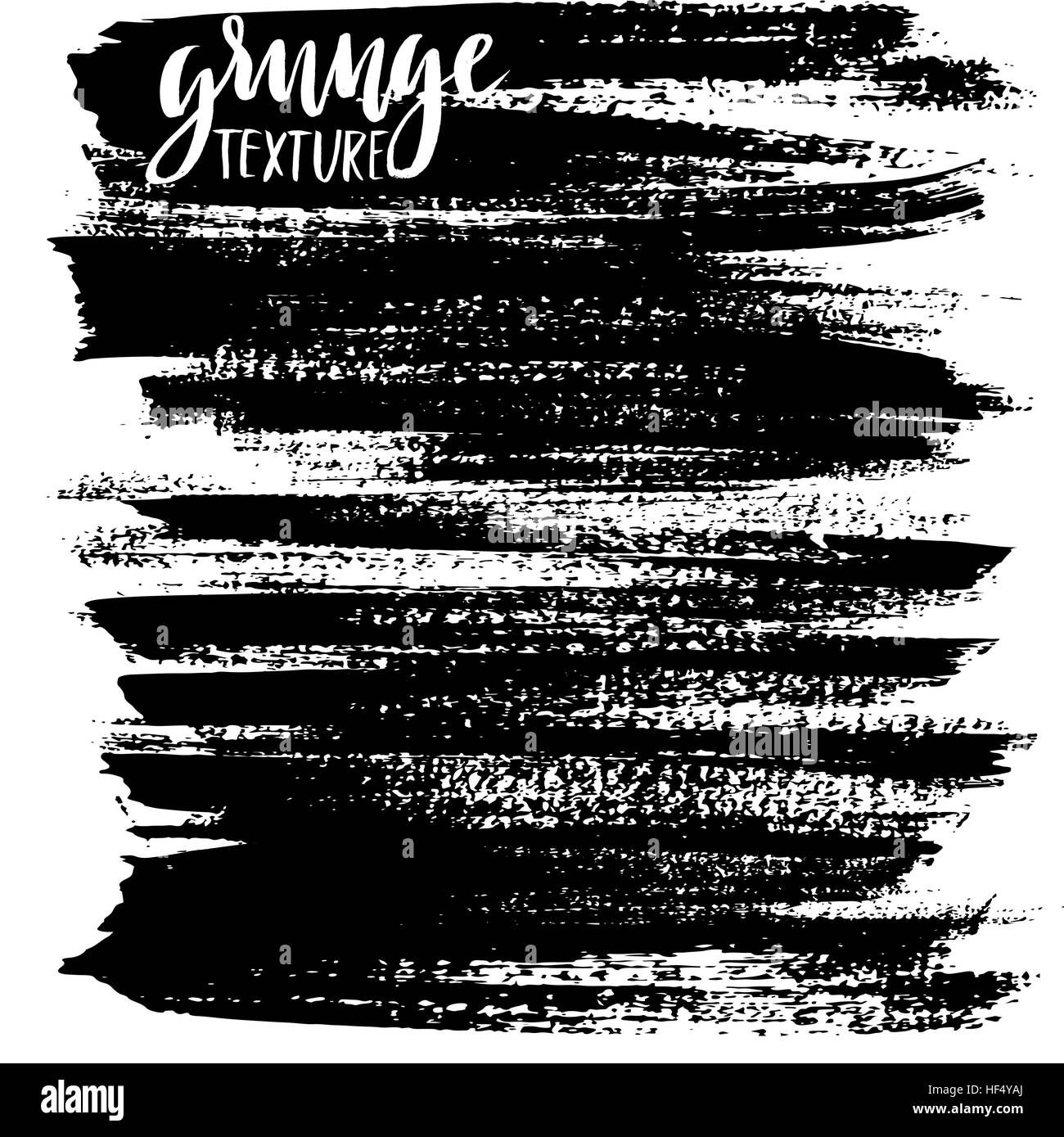 Black ink vector brush strokes. Vector illustration. Grunge texture ...