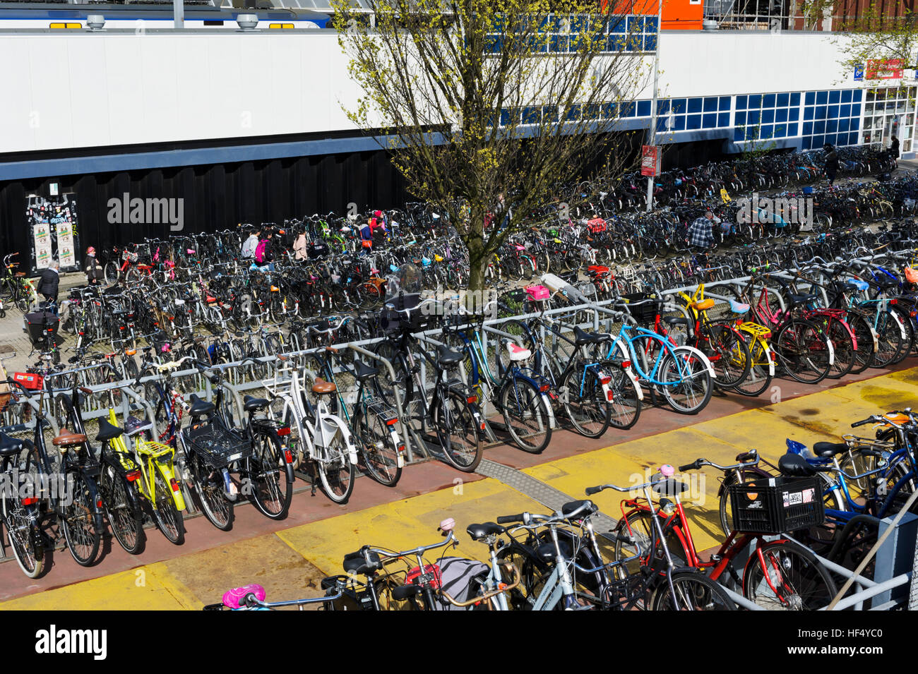 Bicycles in racks hi-res stock photography and images - Alamy