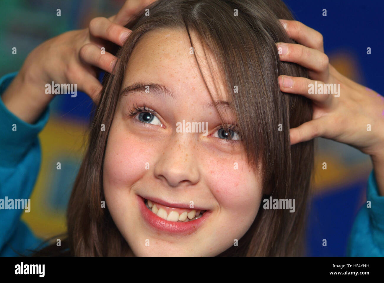 Students in class 7a at John Cabot Academy, Bristol, UK, using massage ...