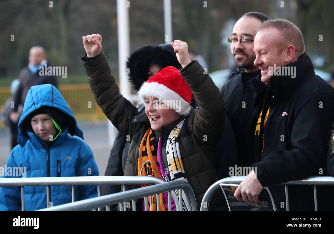 Hull City supporters before the Premier League match at the KCOM ...
