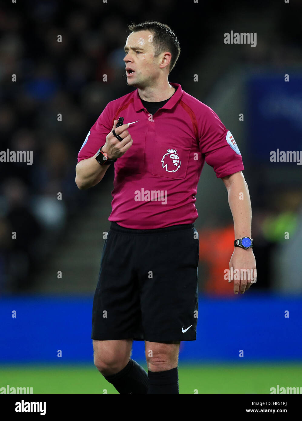 Referee stuart attwell during premier hi-res stock photography and ...