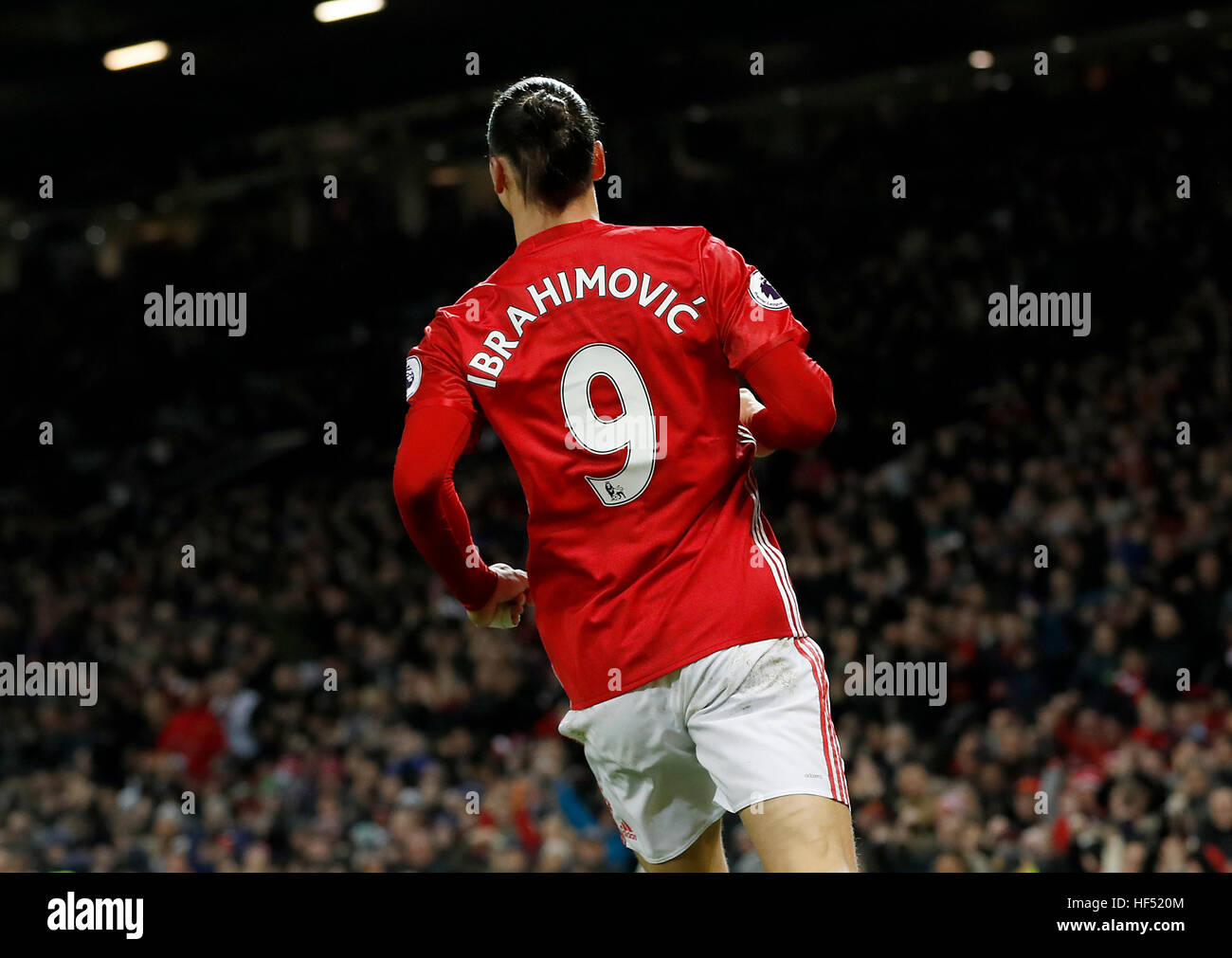 Manchester United's Zlatan Ibrahimovic celebrates scoring his side's ...