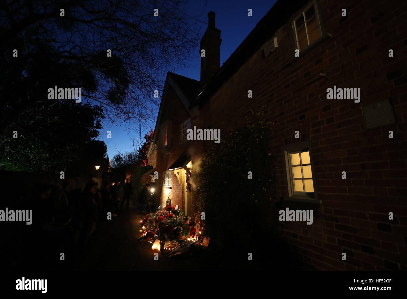 People outside the Goring house of George Michael in Oxfordshire as the ...