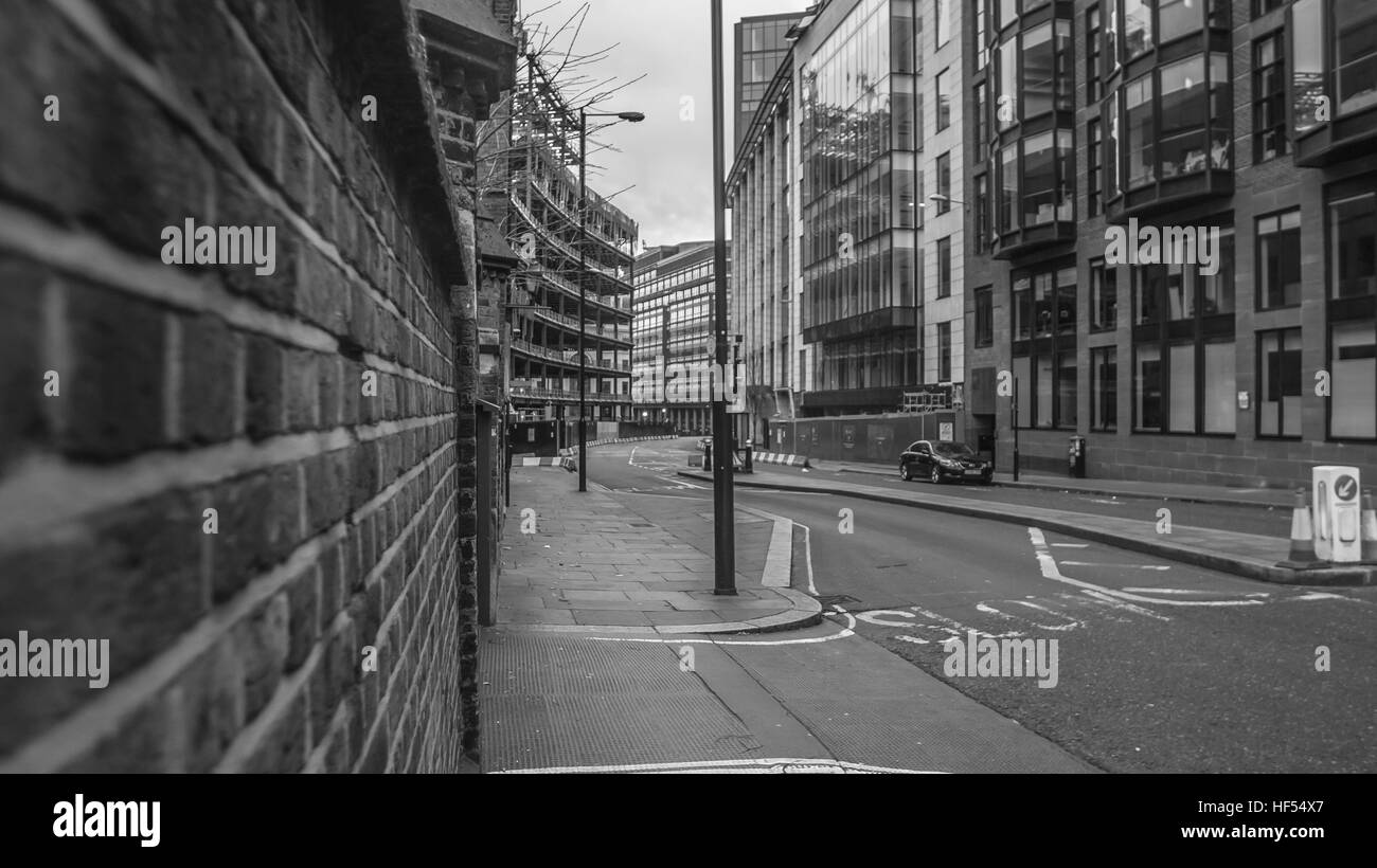 Empty street Black and White Stock Photos & Images - Alamy