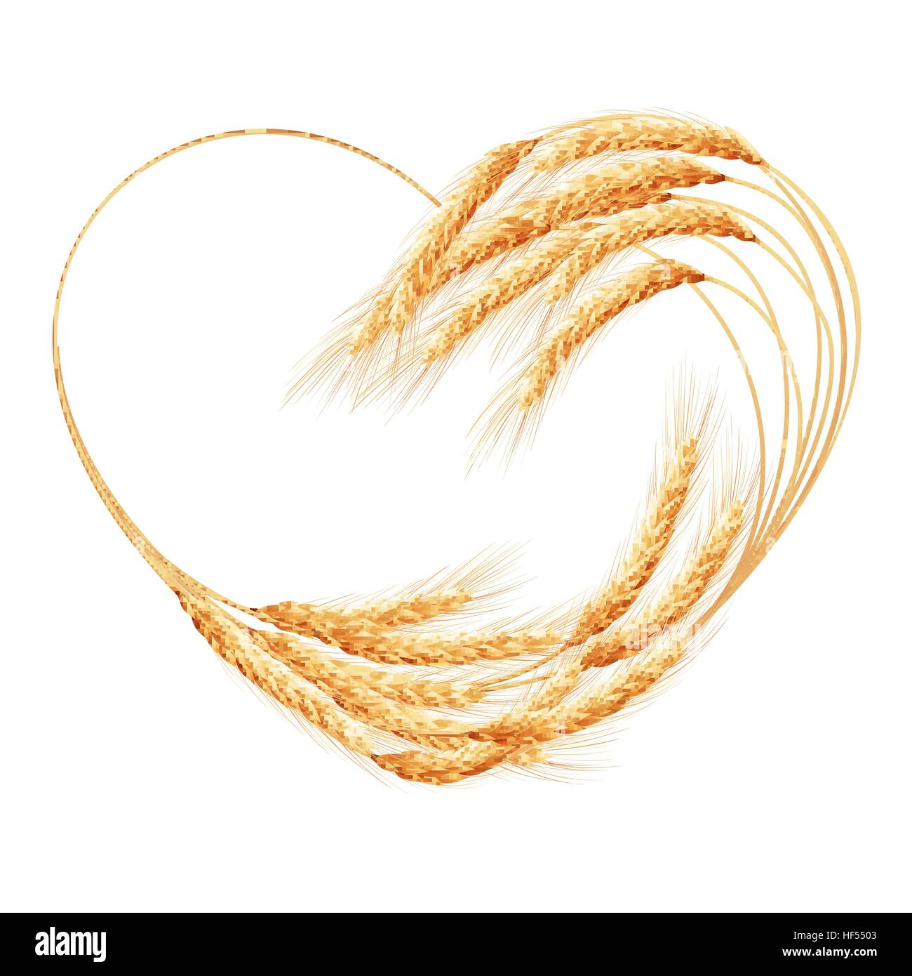 Fresh flour wheat ears Stock Vector Images - Alamy