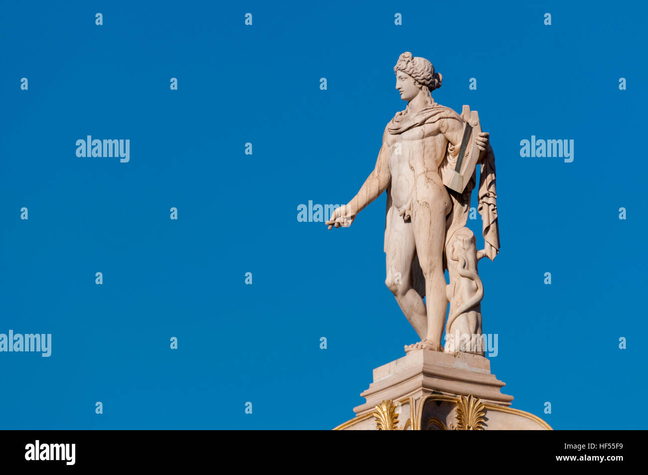 classical Apollo god statue from side Stock Photo - Alamy