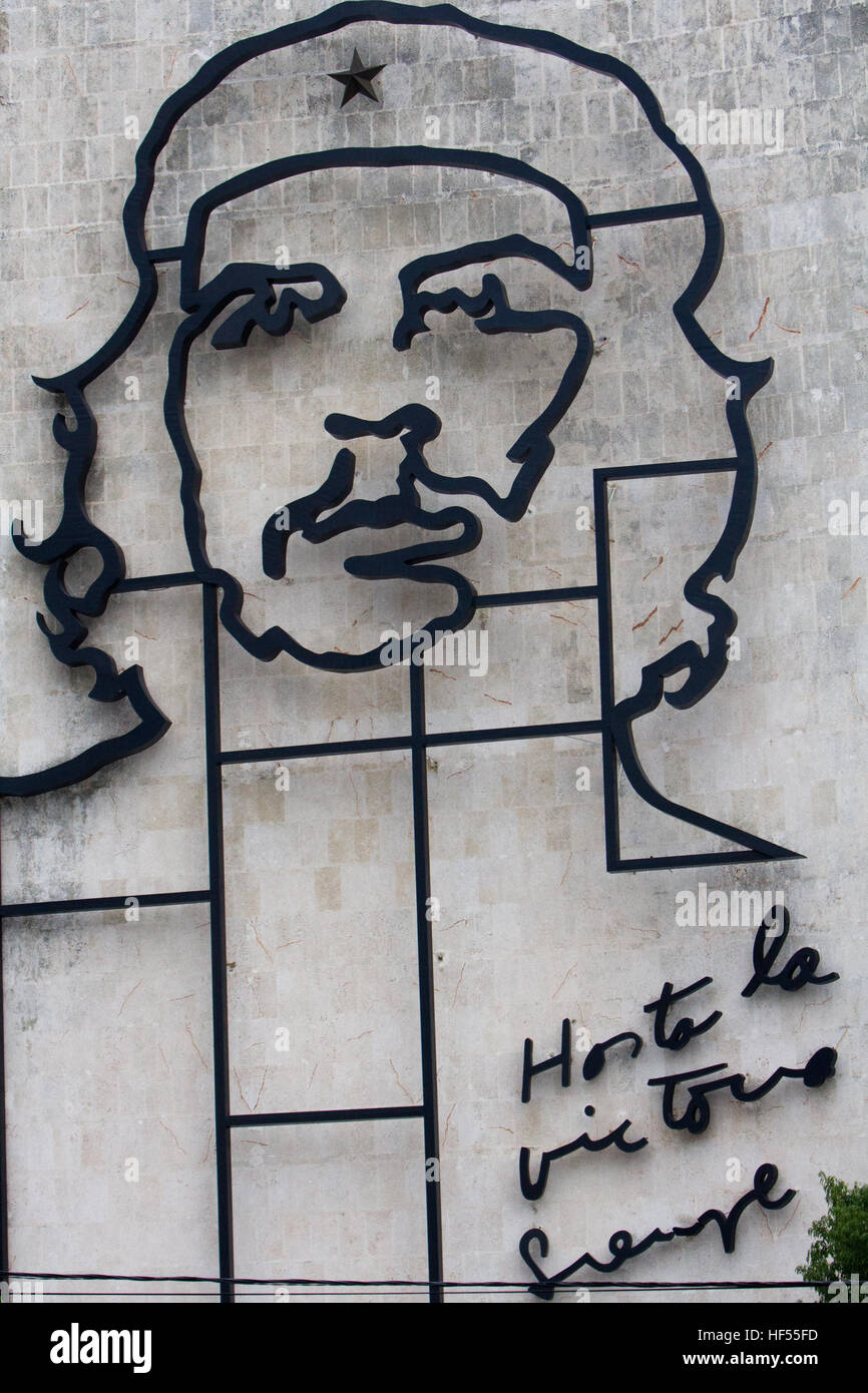 Che Guevara in the Plaza of the Revolution, Havana, Cuba with the ...