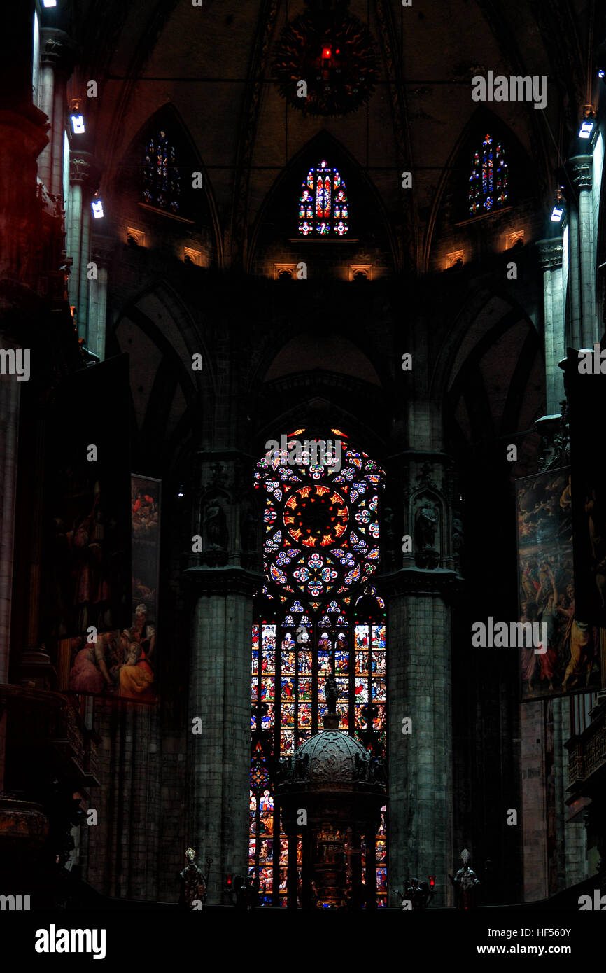 Gothic window in the cathedral of Milan: Milan Cathedral, Duomo ...