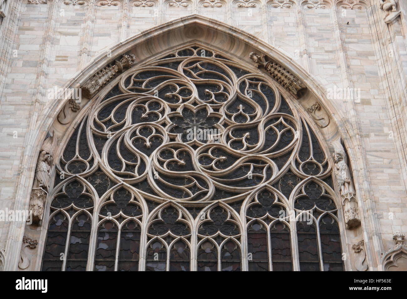 Gothic window in the cathedral of Milan: Milan Cathedral, Duomo ...