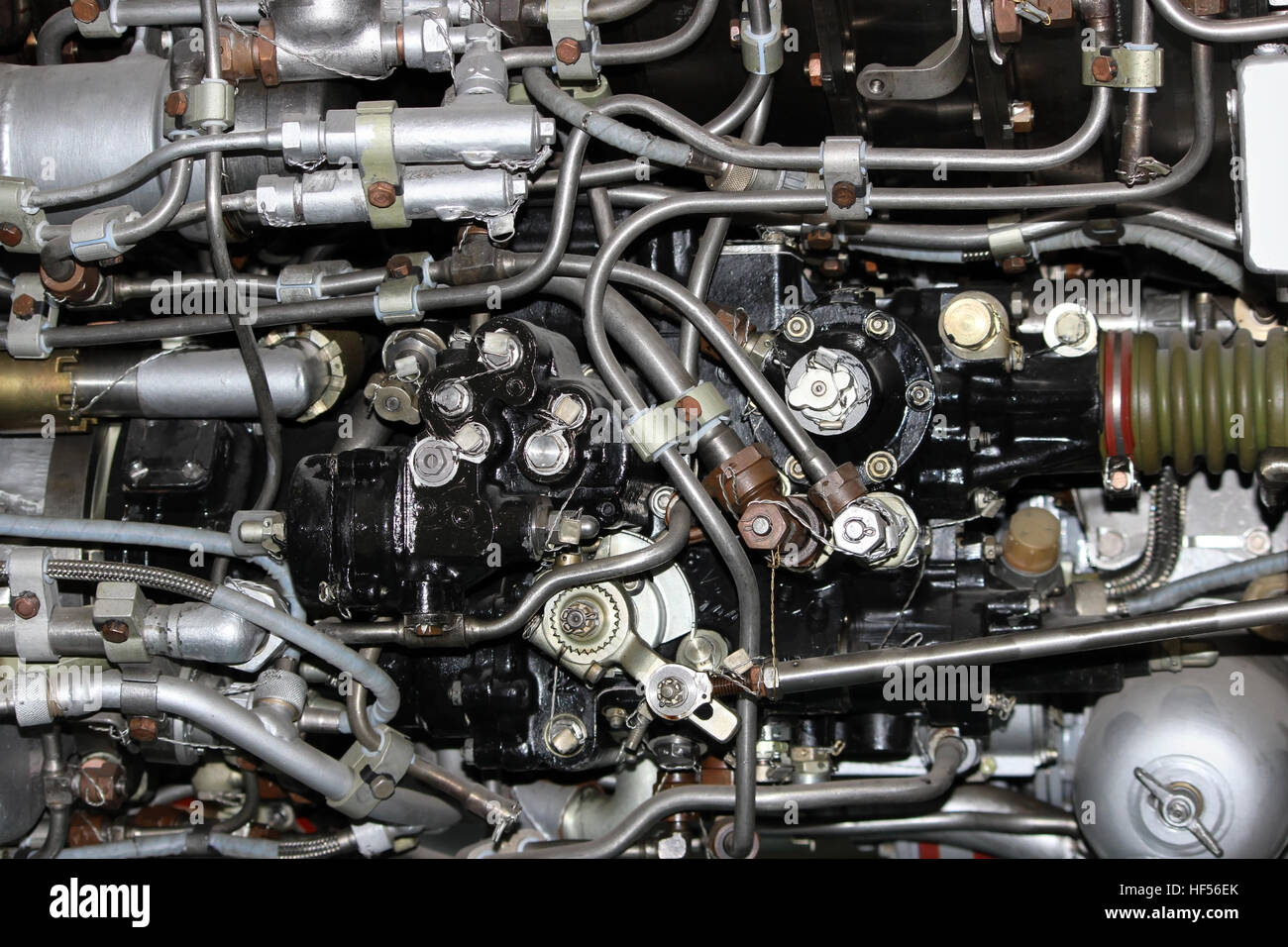 the internal structure of the aircraft engine, army aviation, military ...