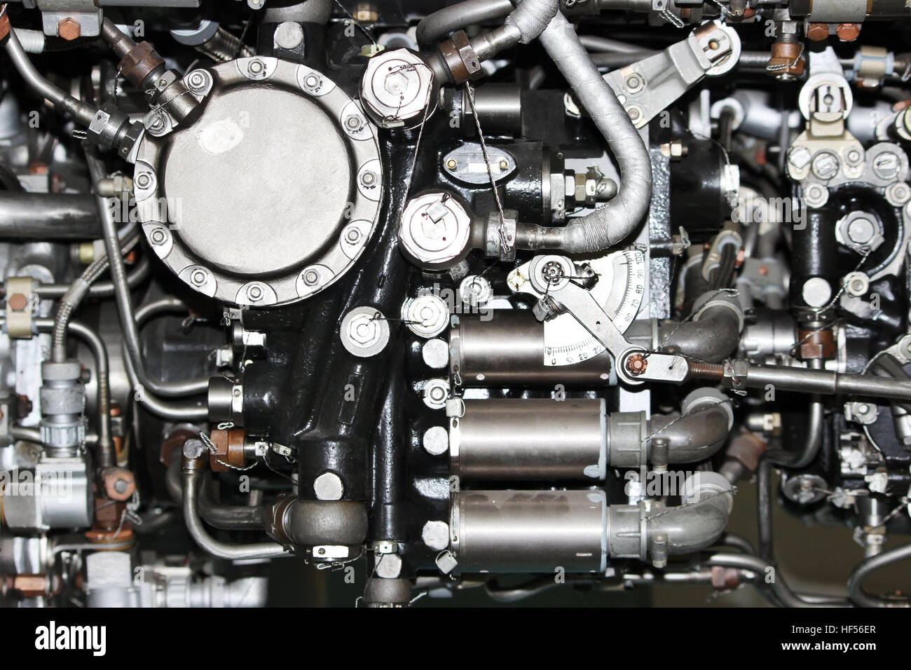the internal structure of the aircraft engine, army aviation, military ...