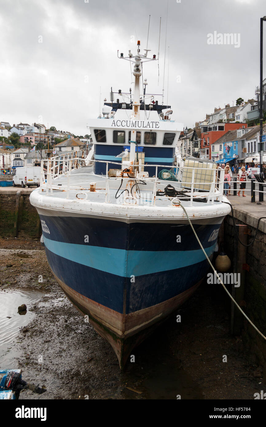 A fishing boat in Brixham Harbour UK Stock Photo - Alamy