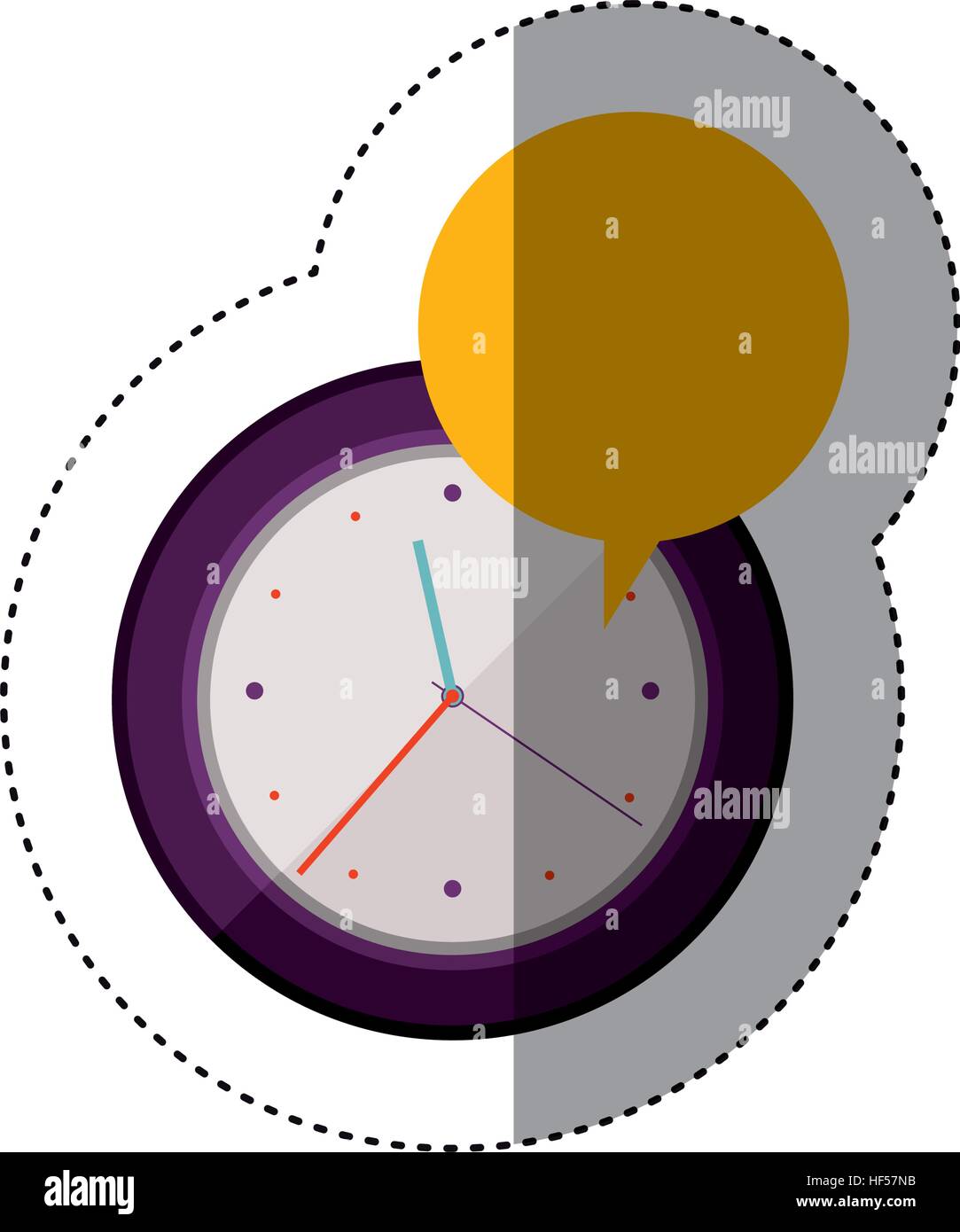 Clock icon. Call center technical service online and support theme ...