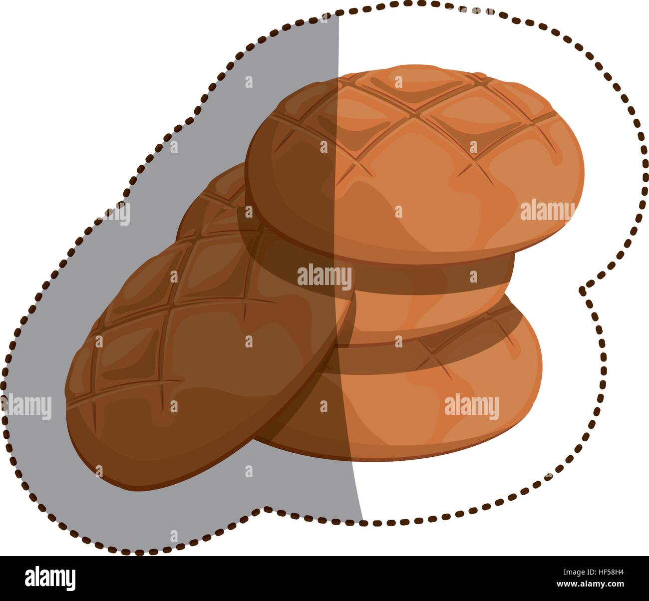 Bread icon. Bakery food shop traditional and product theme. Isolated ...