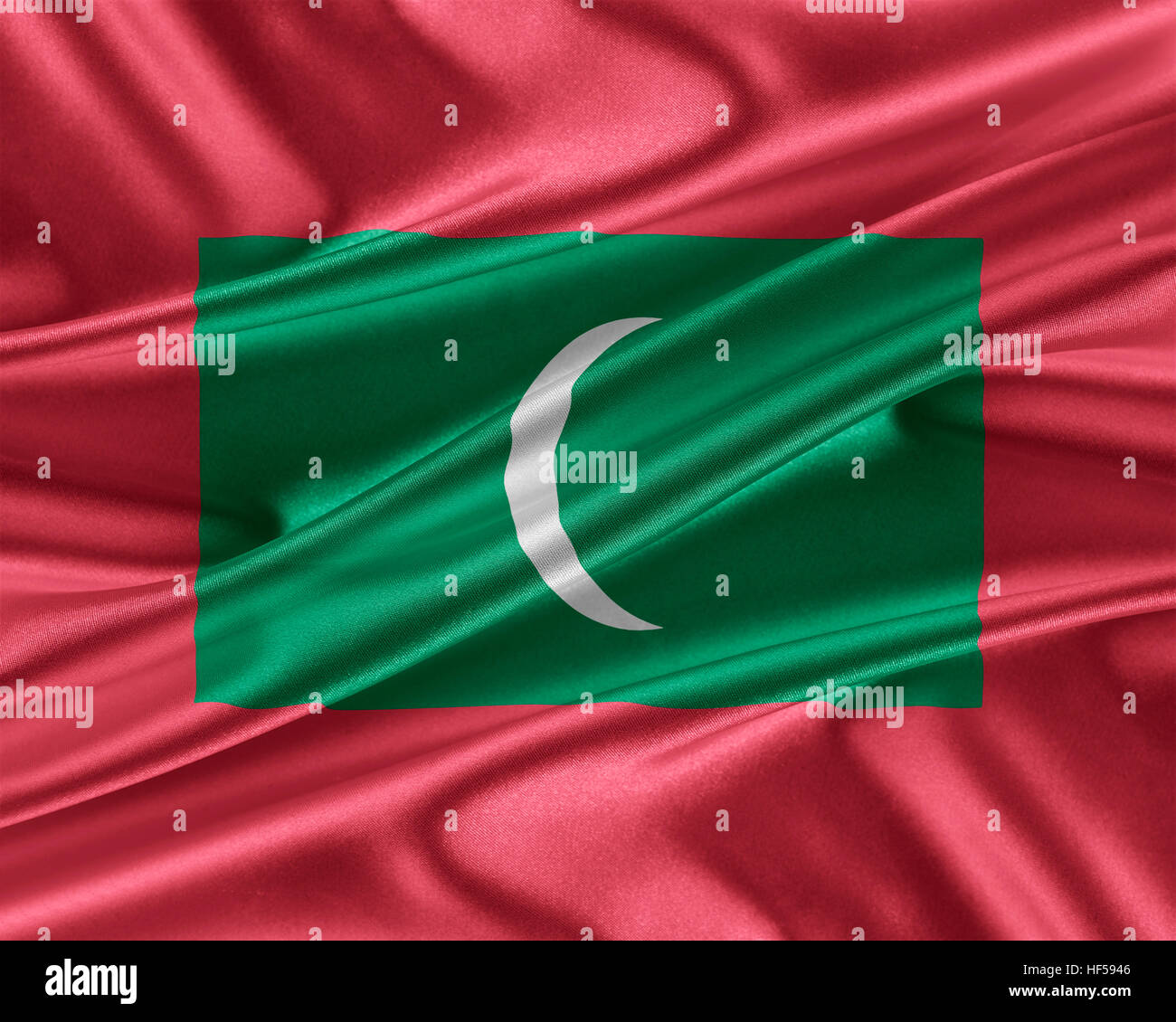 Iconic maldives flag hi-res stock photography and images - Alamy