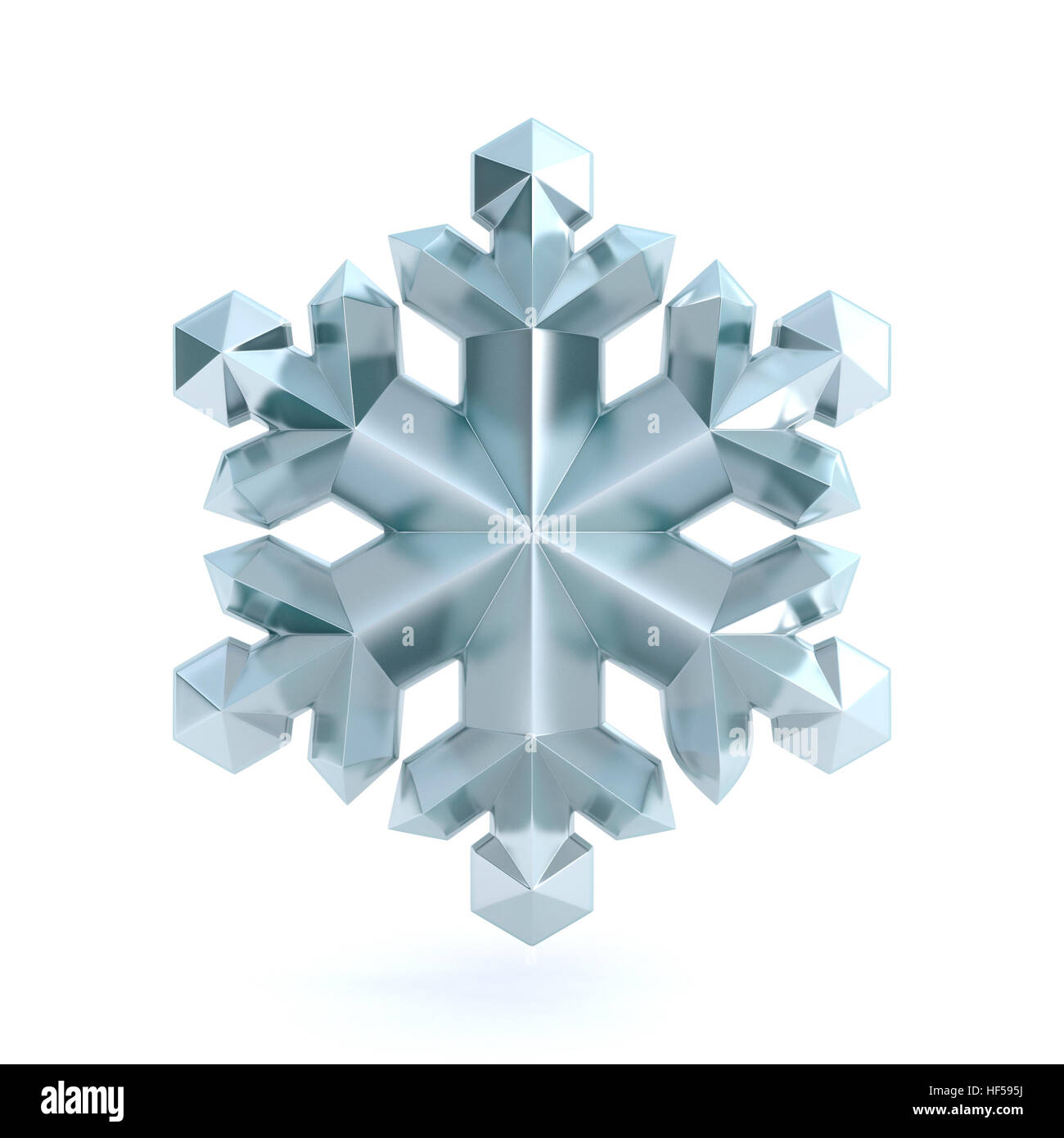 Snowflake 3D render illustration isolated on white background Stock ...