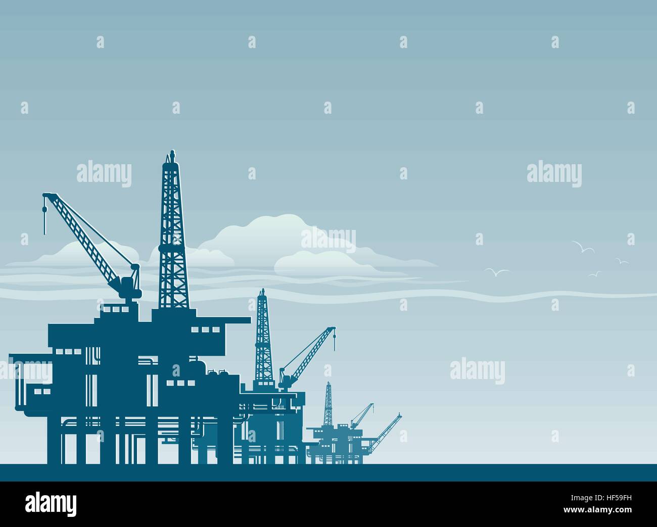 Oil derrick illustration Stock Vector Images - Alamy