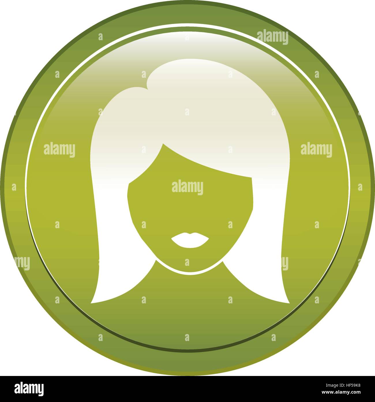 Woman icon. Girl female avatar person and people theme. Isolated design ...