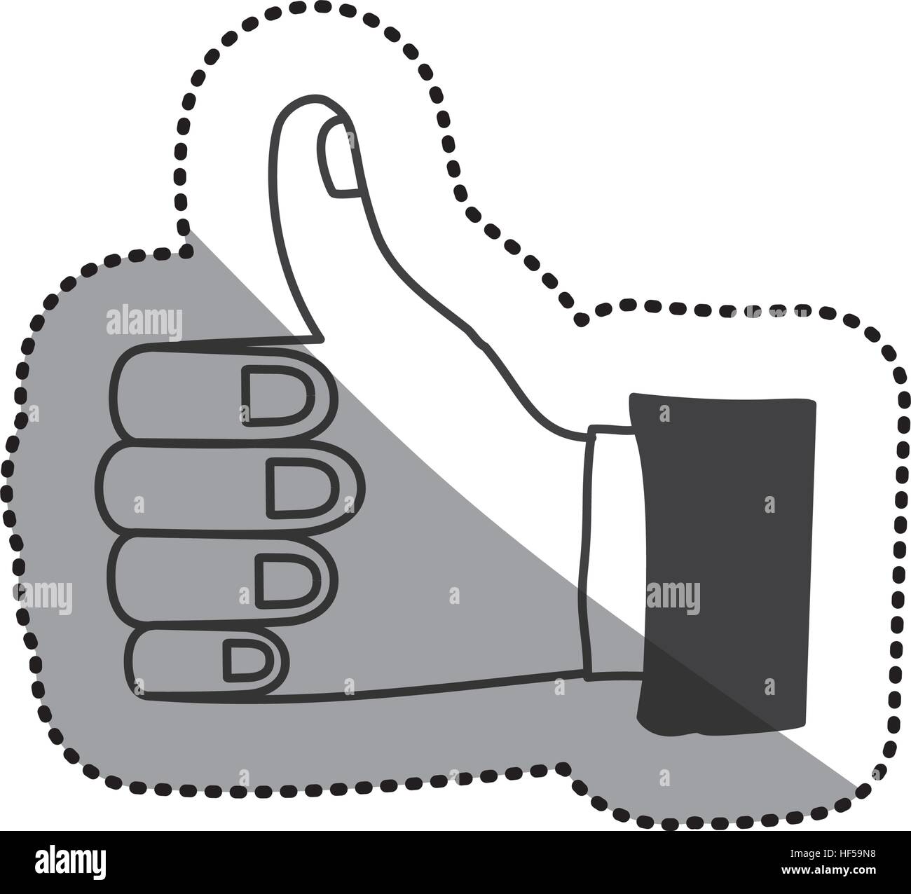 Human hand icon. Finger gesture palm and communication theme. Isolated ...