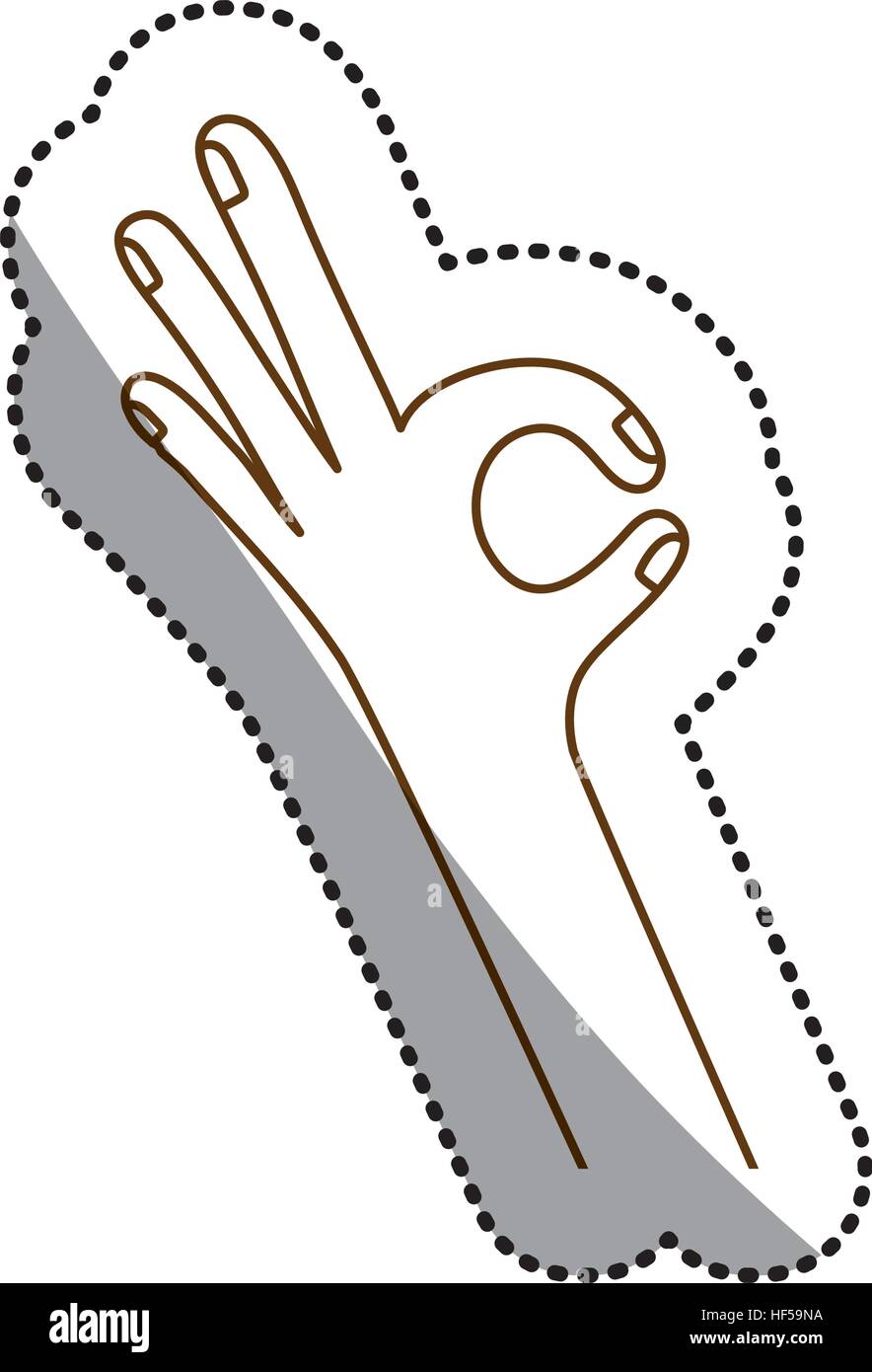 Human hand icon. Finger gesture palm and communication theme. Isolated ...