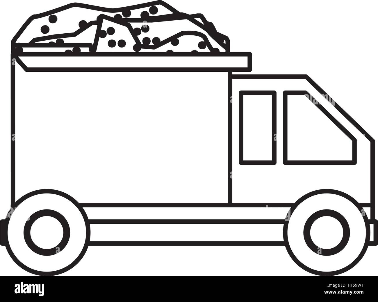 Truck icon. Under construction work repair and progress theme. Isolated ...