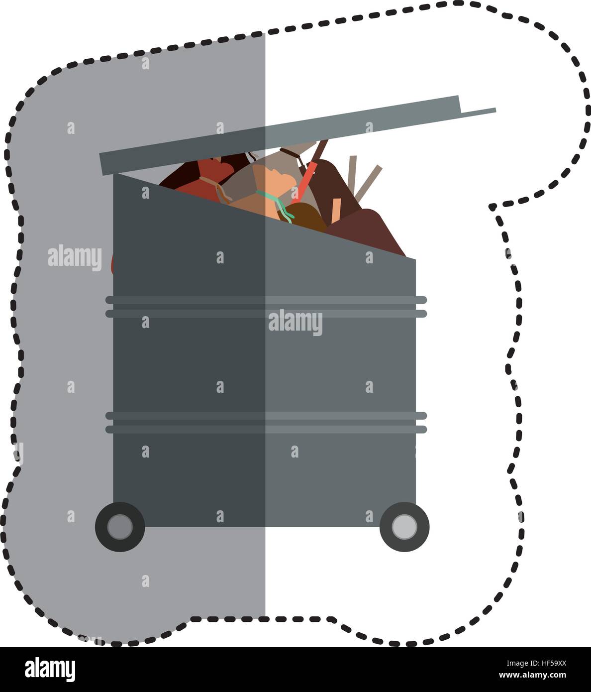 Trash icon. Ecology save environmental and care theme. Isolated design ...