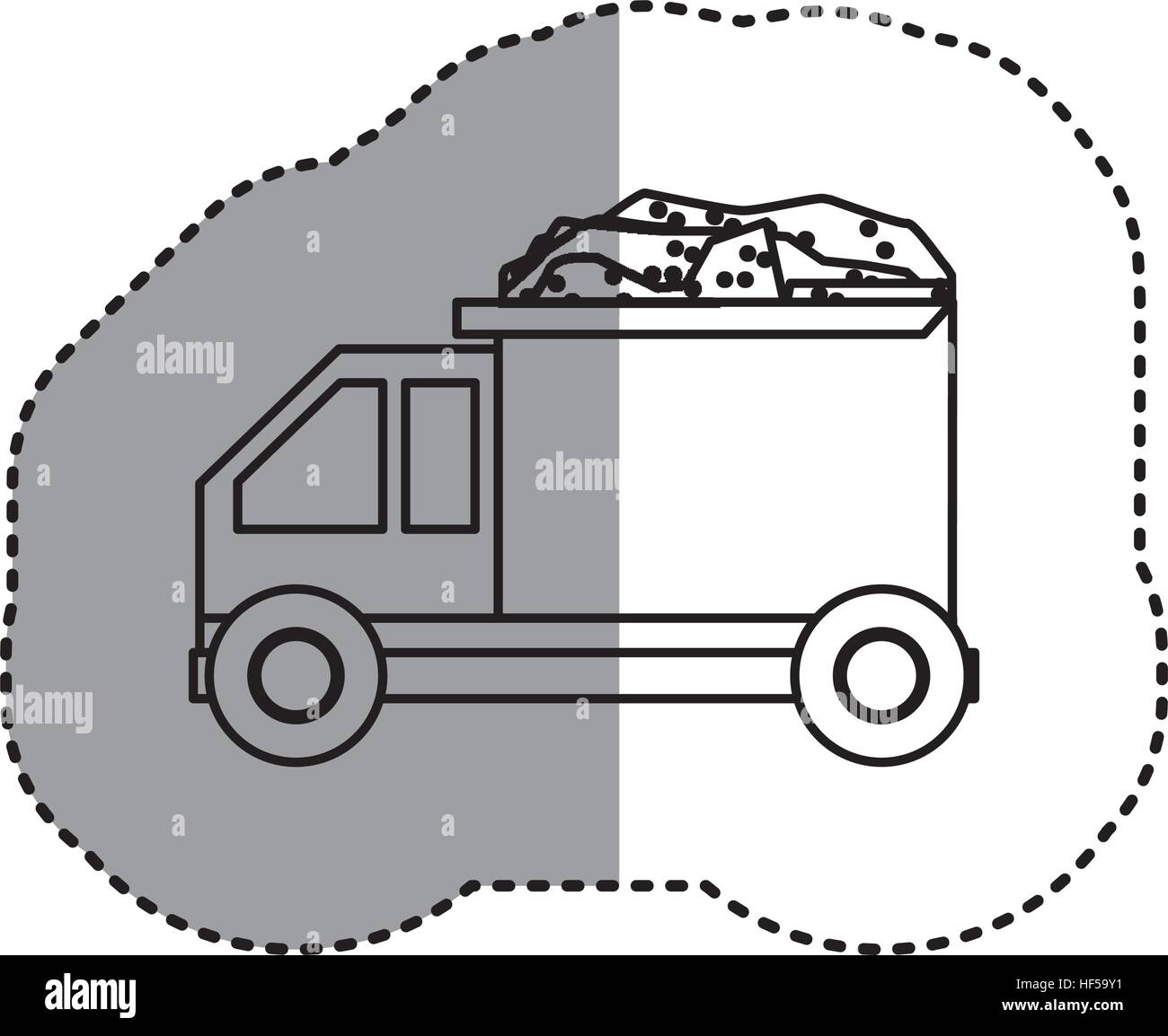 Truck icon. Under construction work repair and progress theme. Isolated ...