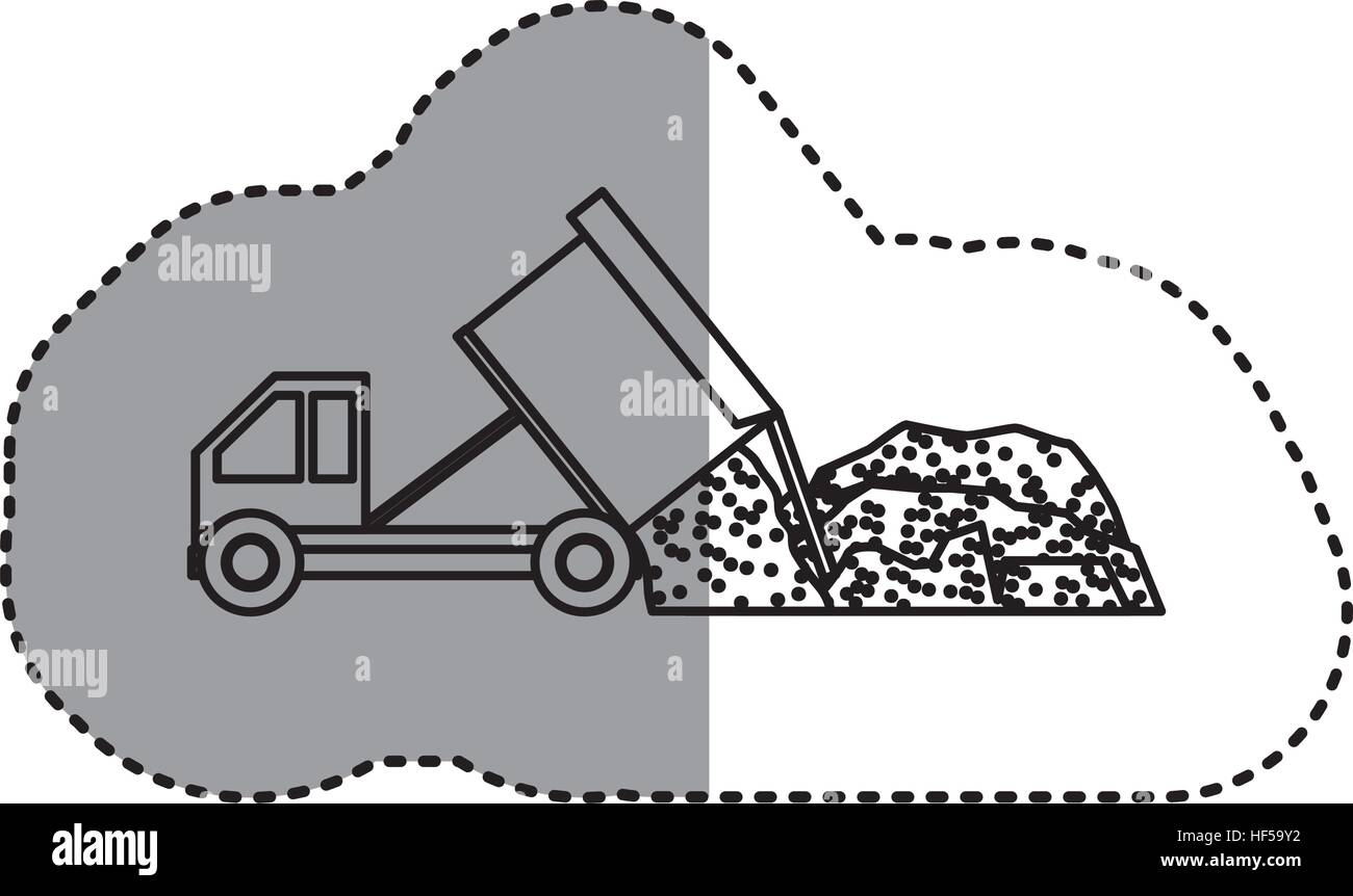 Truck icon. Under construction work repair and progress theme. Isolated ...