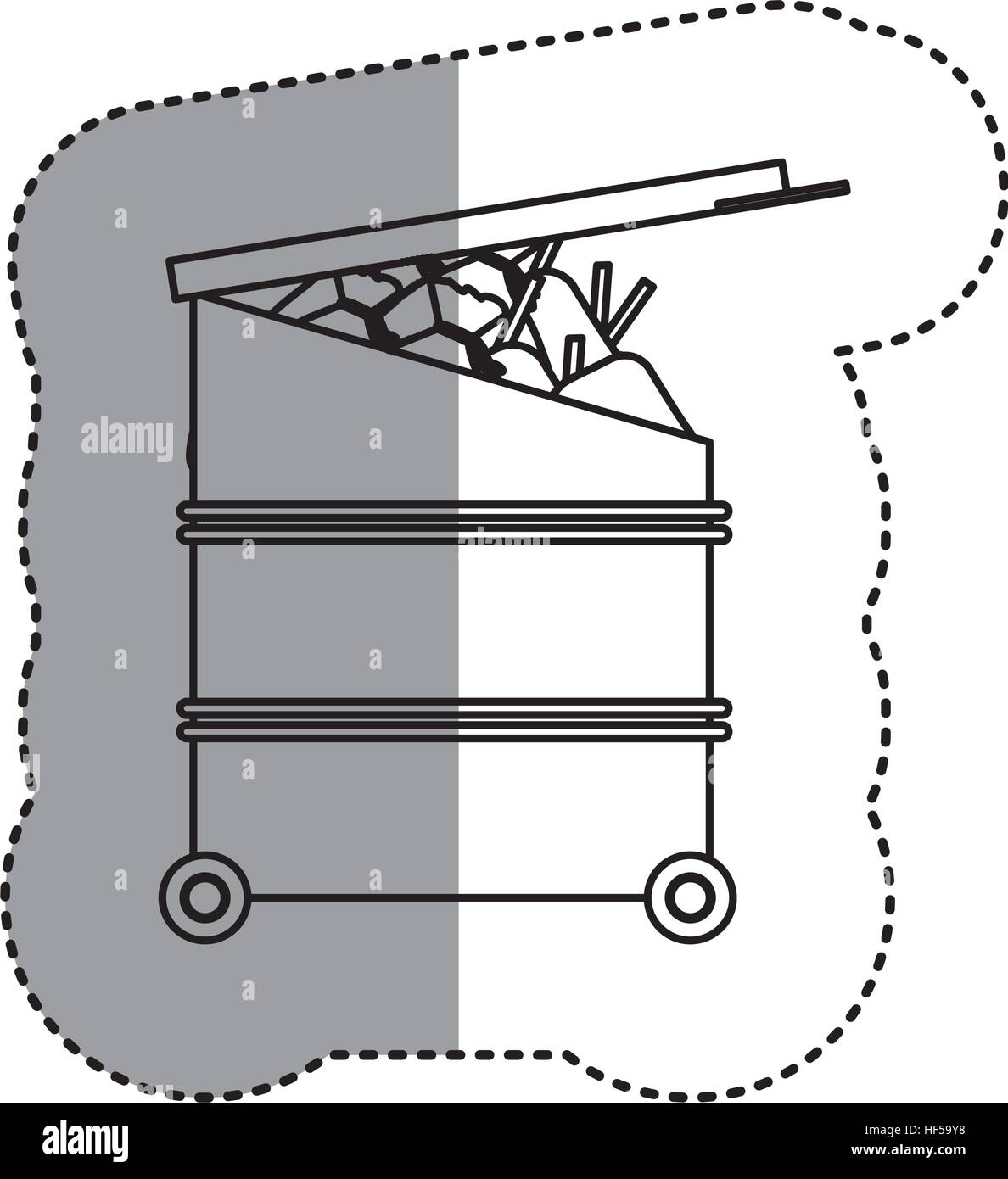 Trash icon. Ecology save environmental and care theme. Isolated design ...