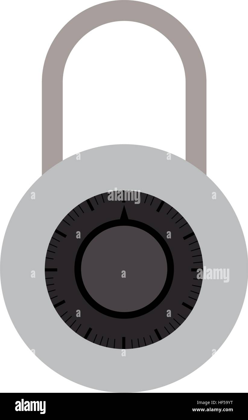 Padlock icon. Security system warning and protection theme. Isolated ...