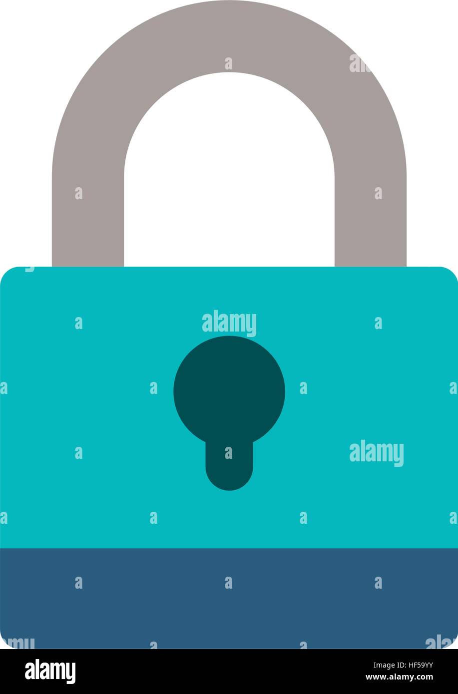 Padlock icon. Security system warning and protection theme. Isolated ...