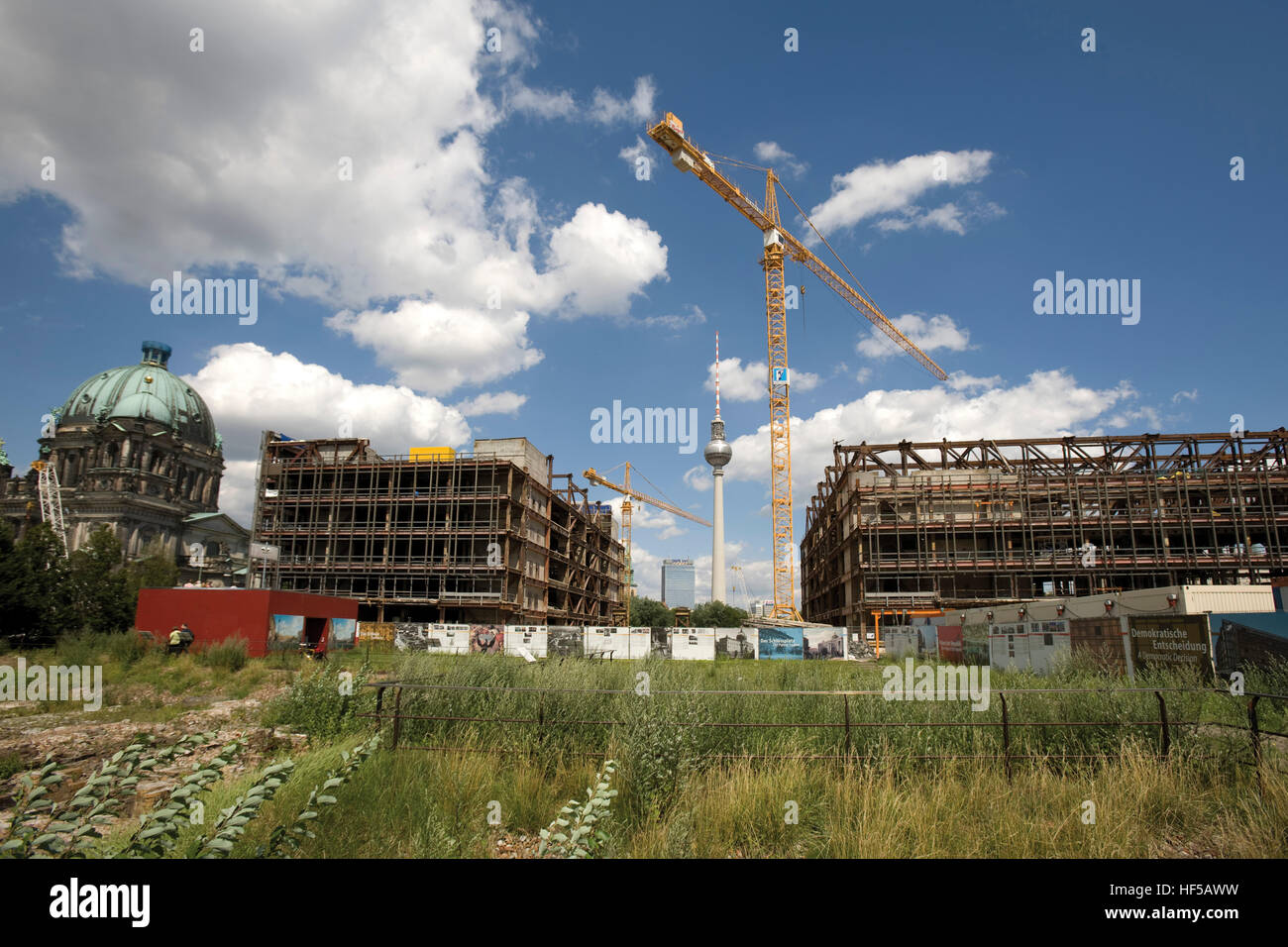 Construction site - Palast der Republik building in East Berlin, former ...