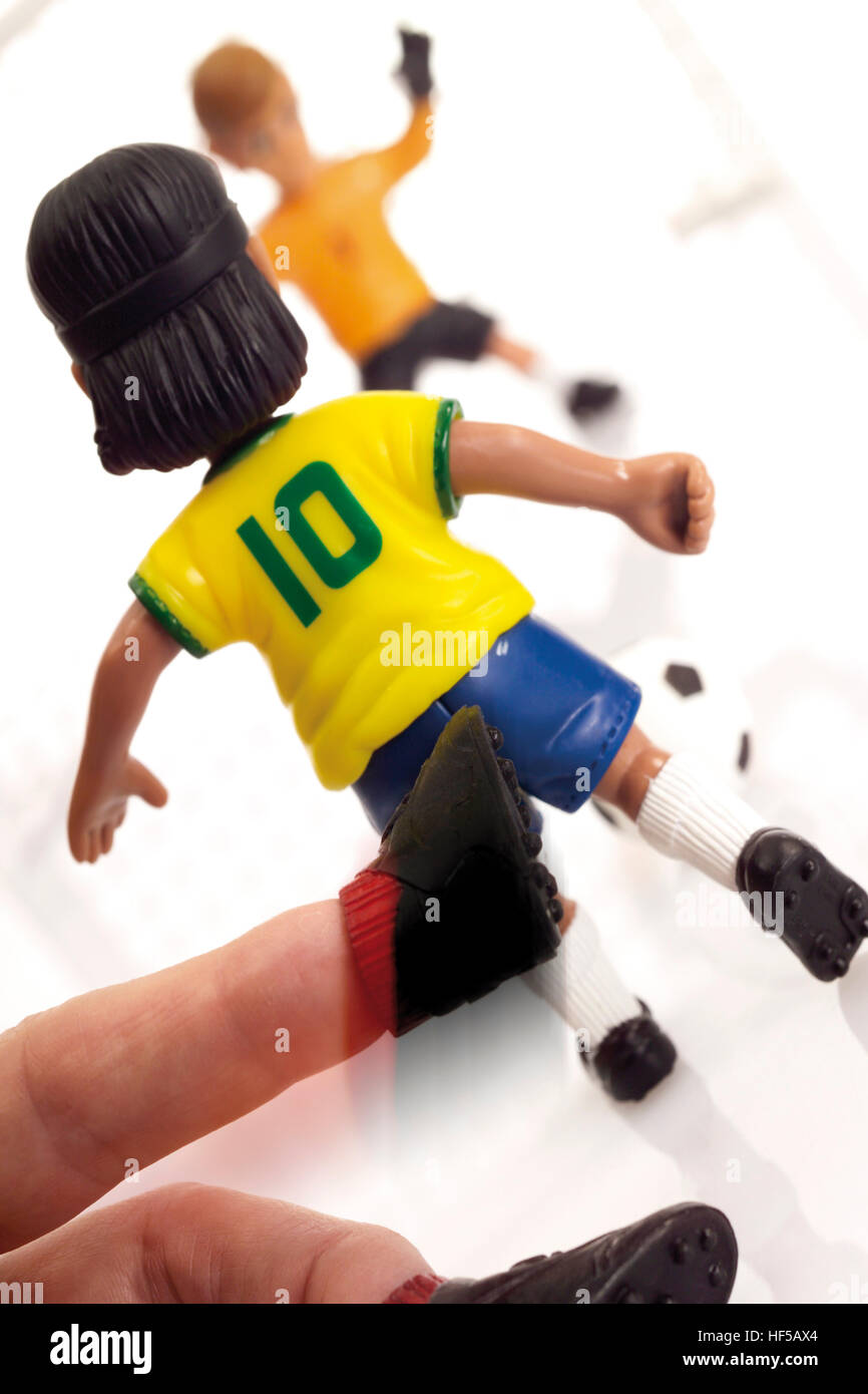 Finger football, players Stock Photo - Alamy