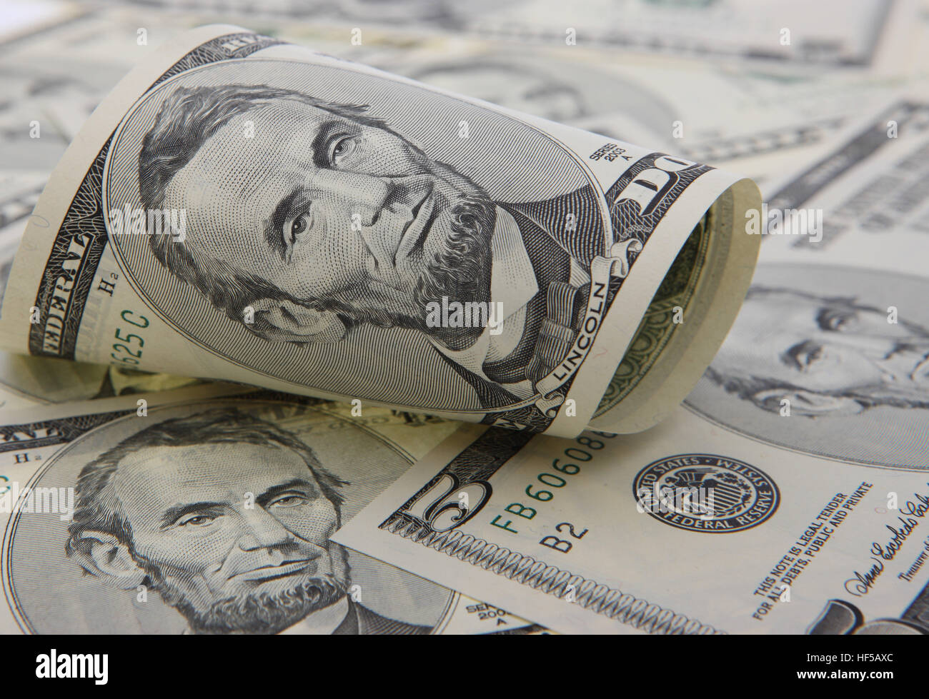 Five dollar bills hi-res stock photography and images - Alamy