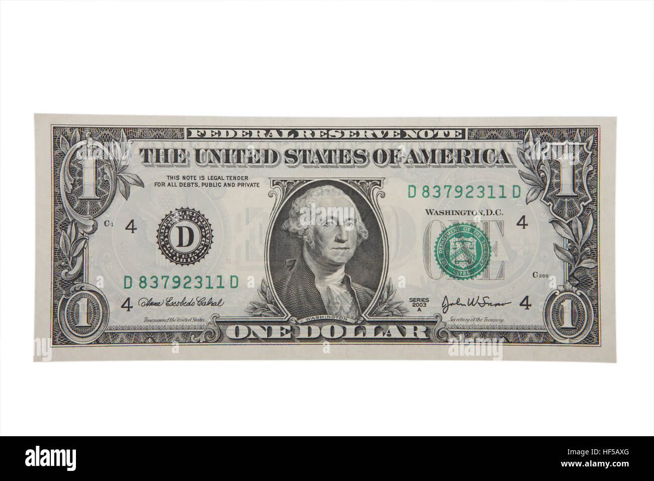 US one dollar bill Stock Photo - Alamy