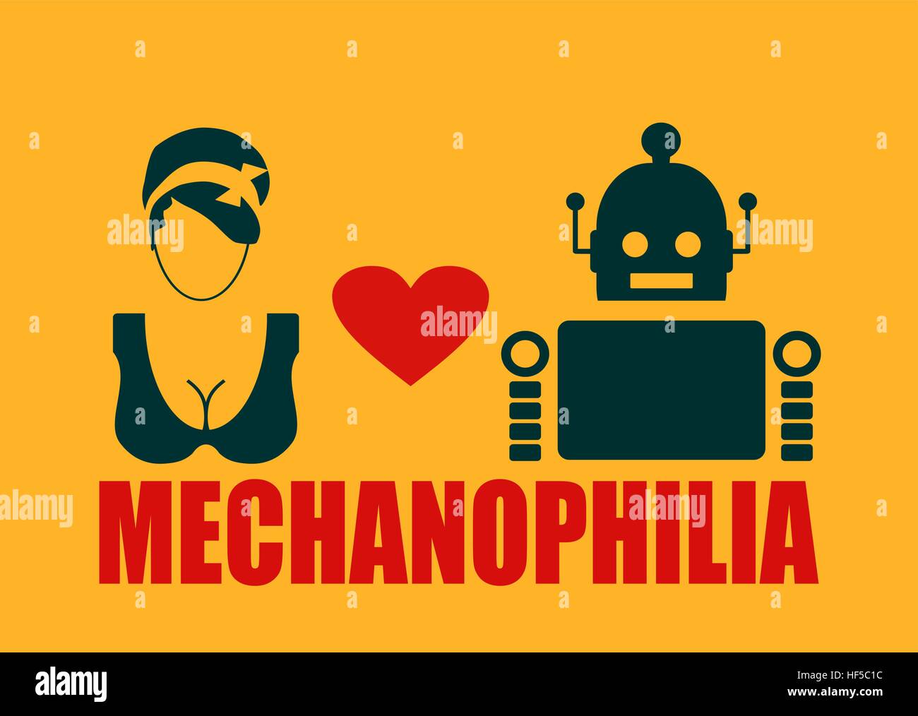 Human and robot relationships. Mechanophilia text Stock Vector Image ...