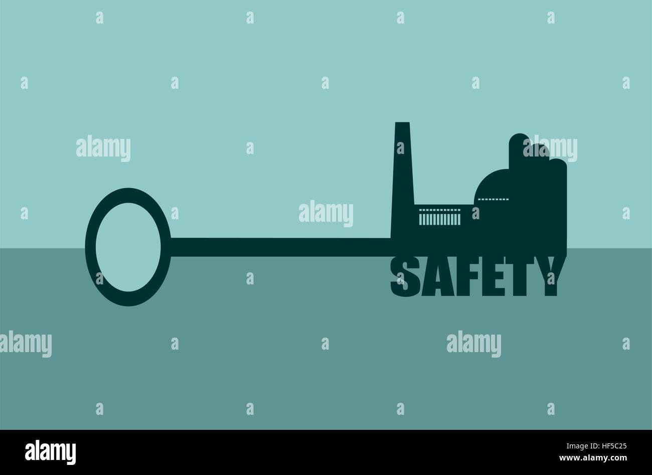 Construction safety metaphor Stock Vector Images - Alamy