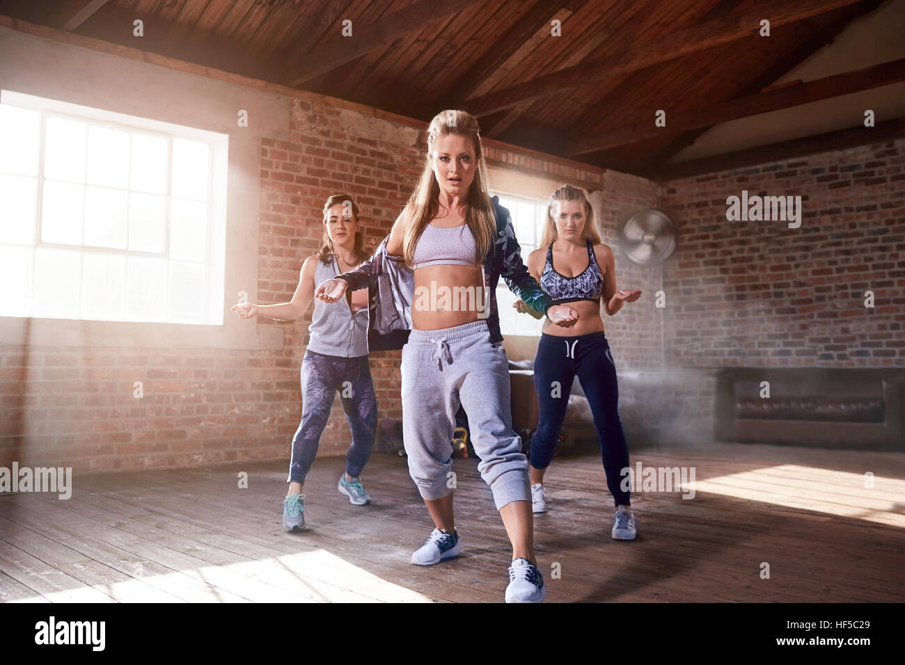 Portrait young female hip hop dancers dancing in studio Stock Photo - Alamy